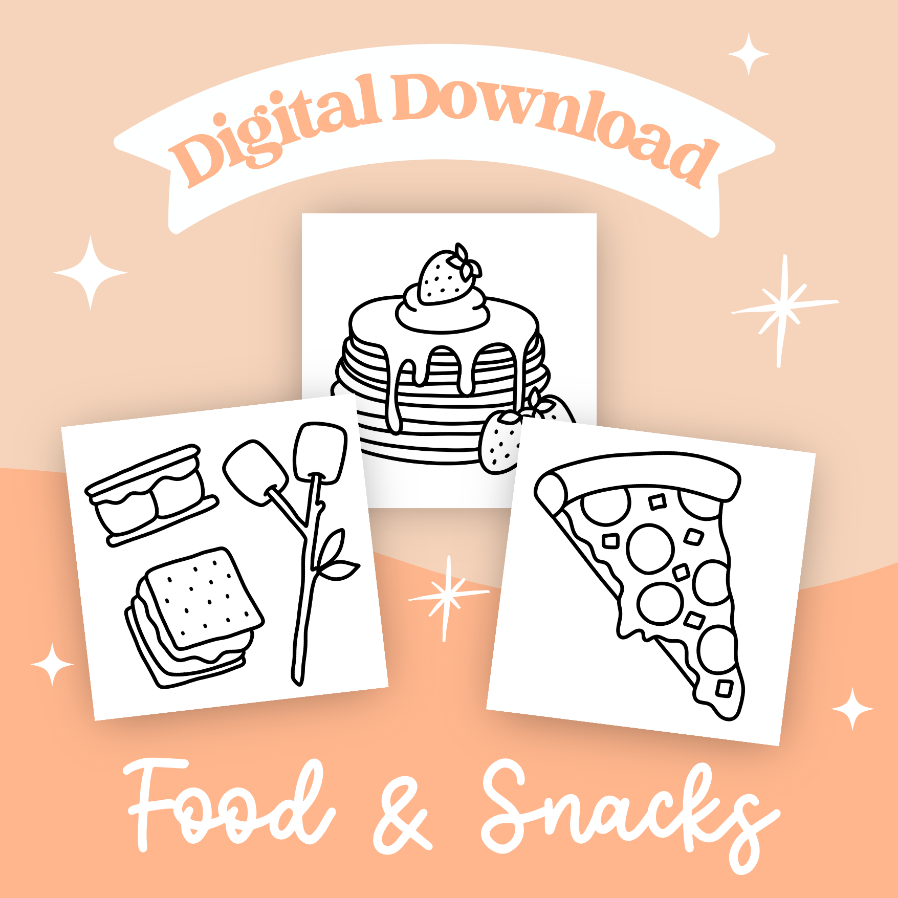 coloring pages for food